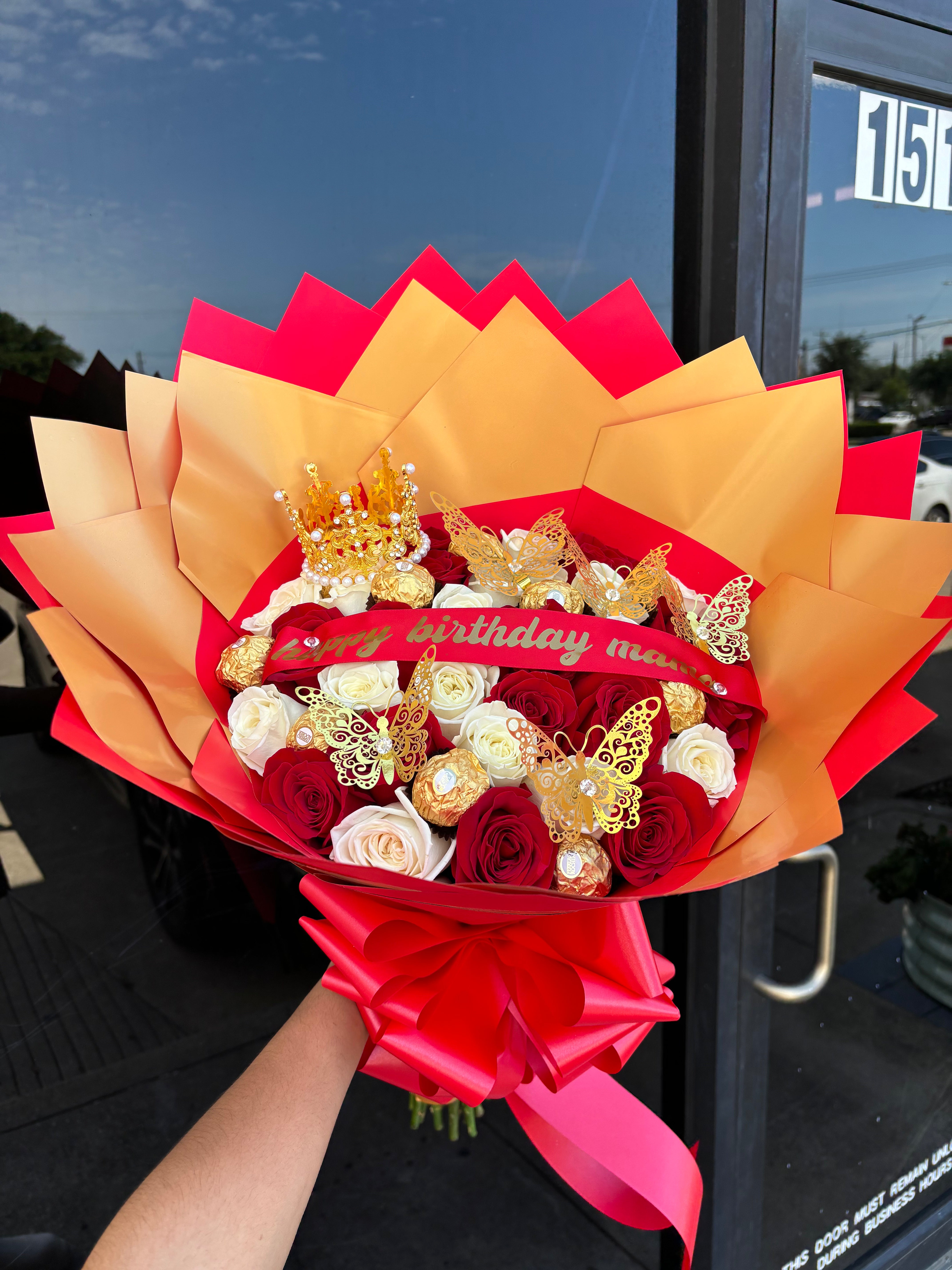 24 rose ribbon love deluxe ️ – bouquetsbyrubyhtx