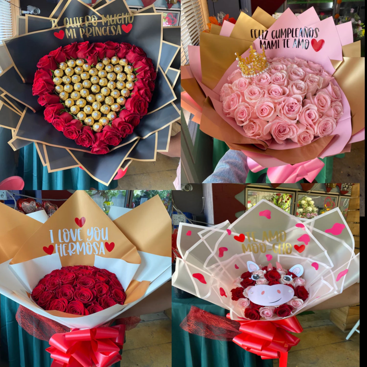 24 rose collection with different designs! – bouquetsbyrubyhtx